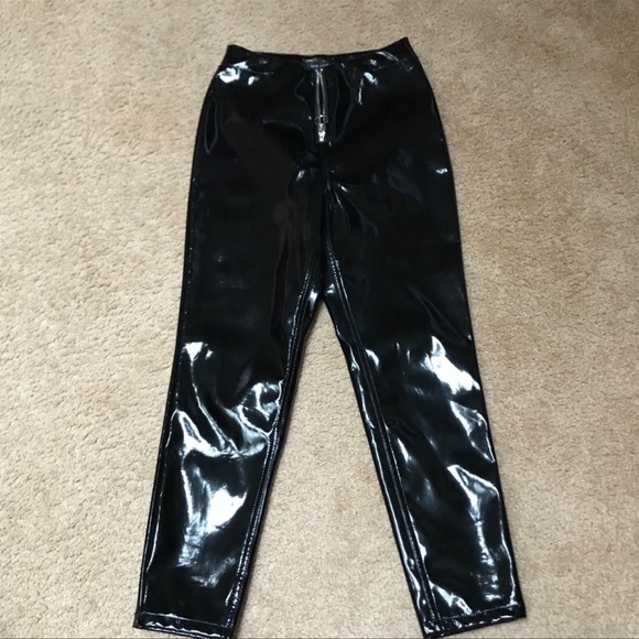 New Look | Pants & Jumpsuits | Nwt New Look Black Vinyl Pants Size 4 ...